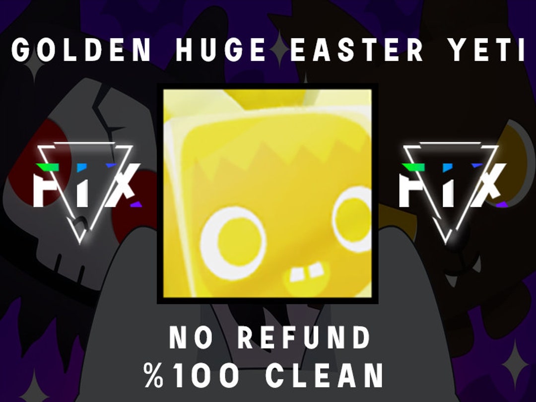 Pet Simulator X Golden Huge Easter Yeti PSX - Etsy
