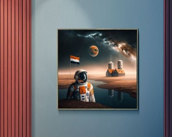 Dutch Space Civilization Printable Wall Art Dutch Astronaut - Etsy