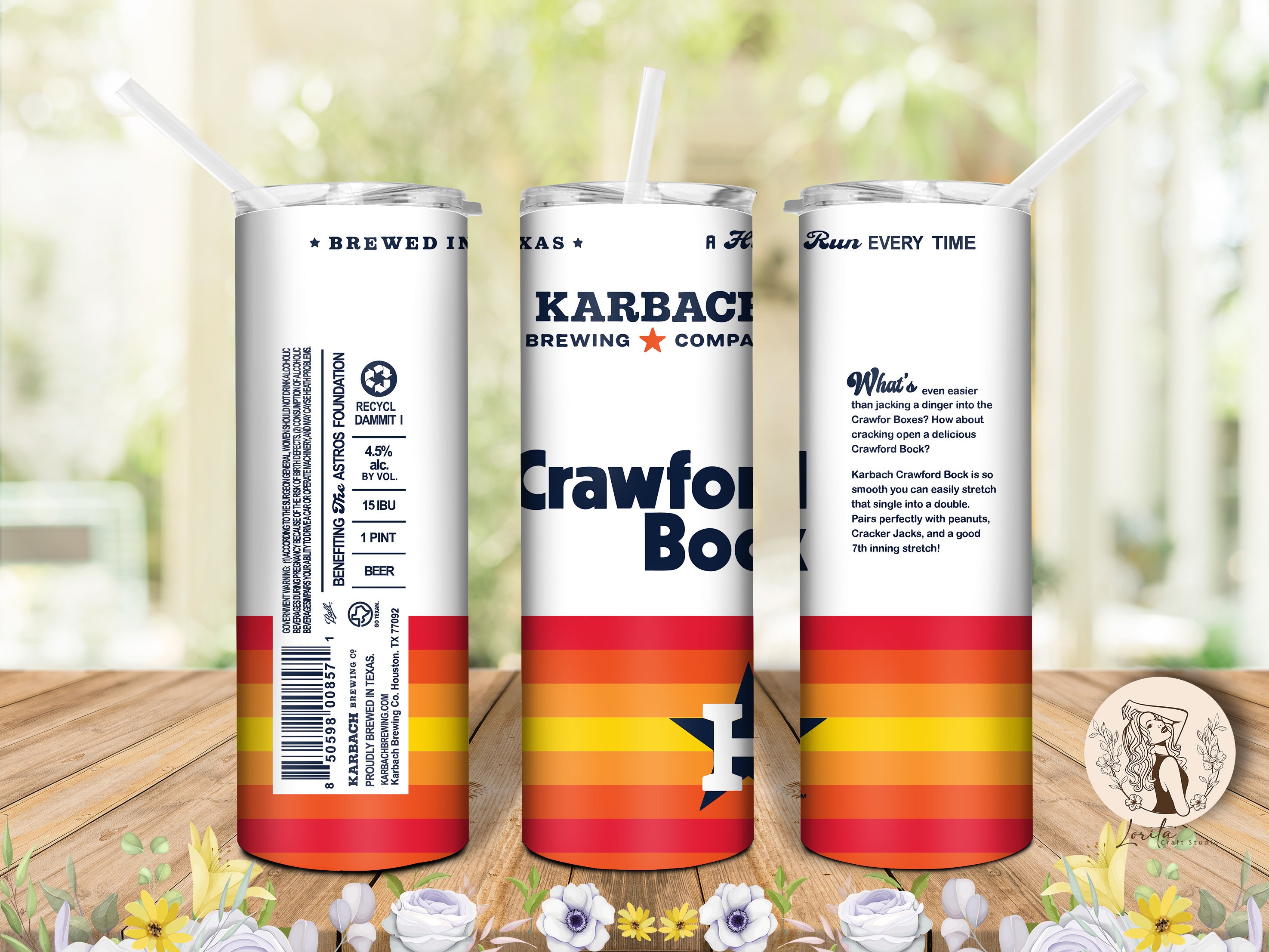 Houston Crawford Bock Beer Label for Tumbler - Etsy