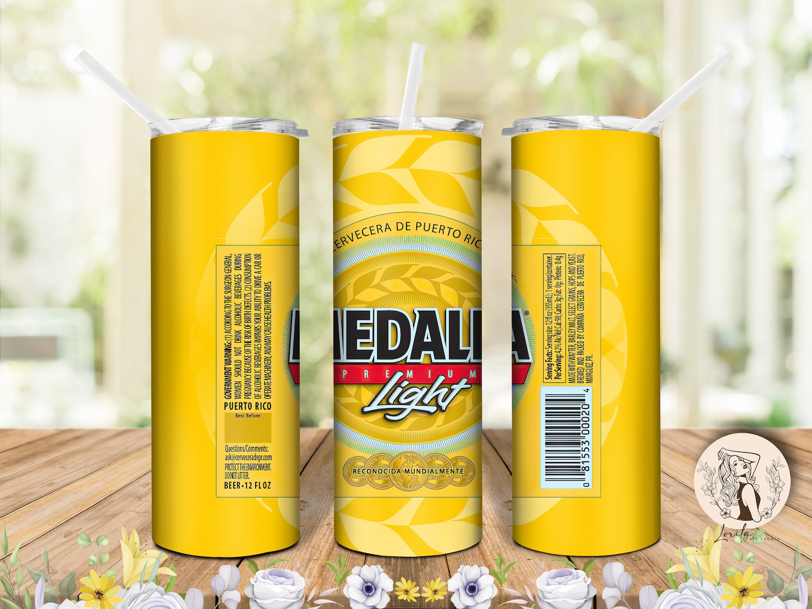 Medalla Beer Tumbler, Medalla Puerto Rico Tumbler, Cerveza Medalla ...