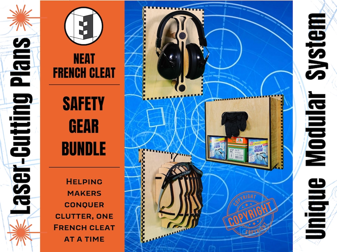 French Cleat Safety Gear Bundle – Laser Cut Plans for Goggles, Mask ...