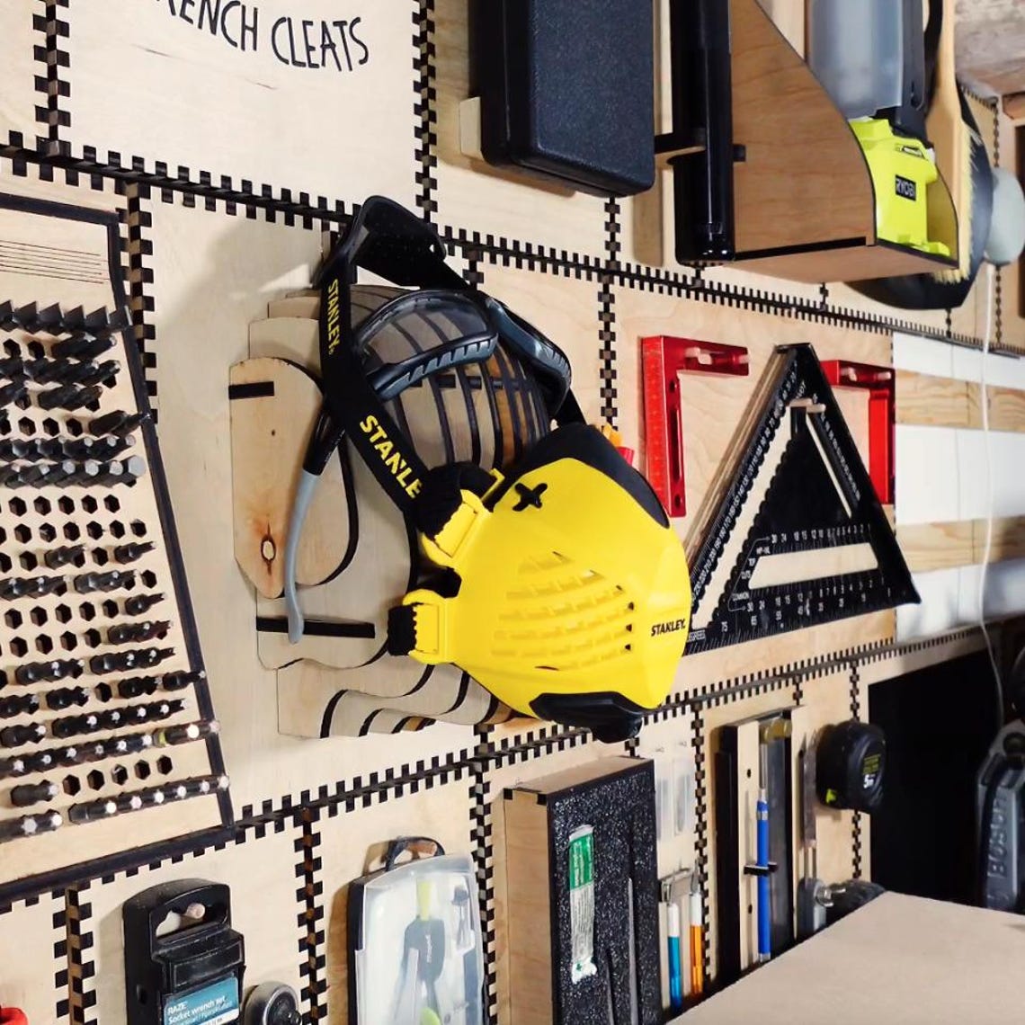 DIY French Cleat Organizer: Laser Cut Files for Safety Gear Storage in ...