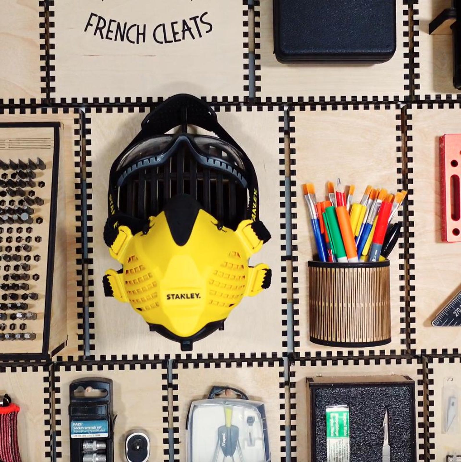 DIY French Cleat Organizer: Laser Cut Files for Safety Gear Storage in ...