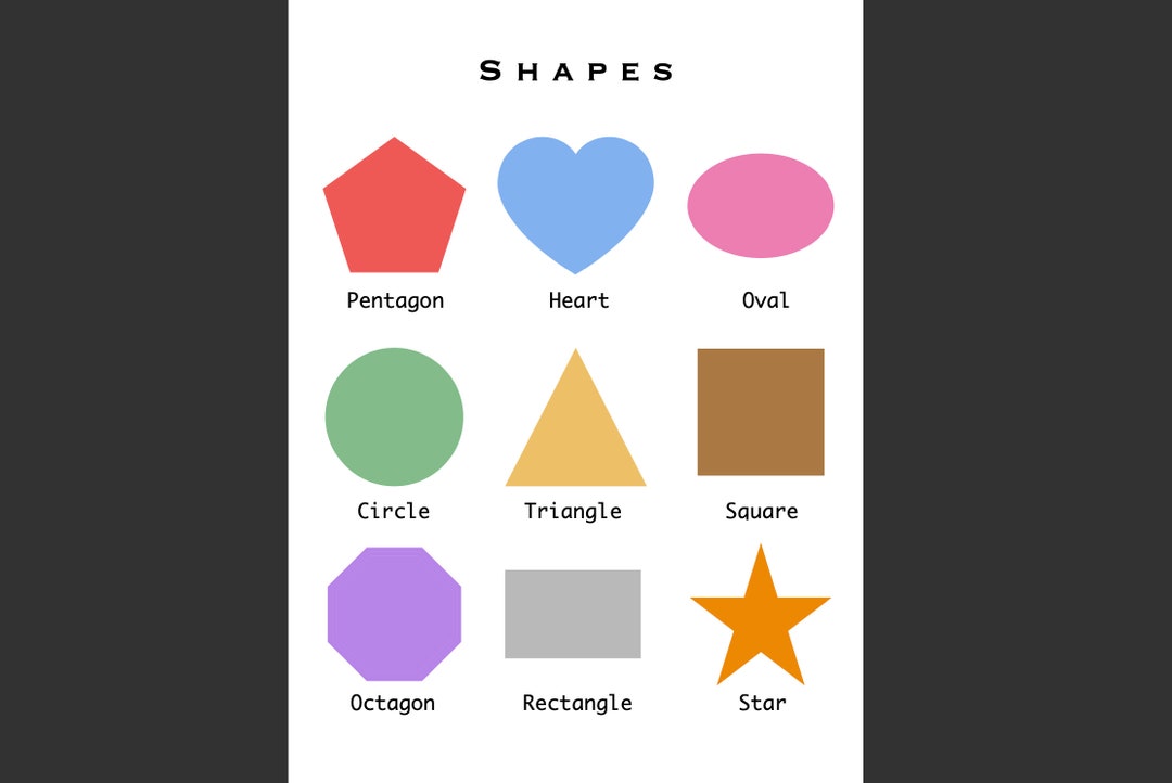 Shape and Colour Flash Cards Homeschool Printable Preschool - Etsy