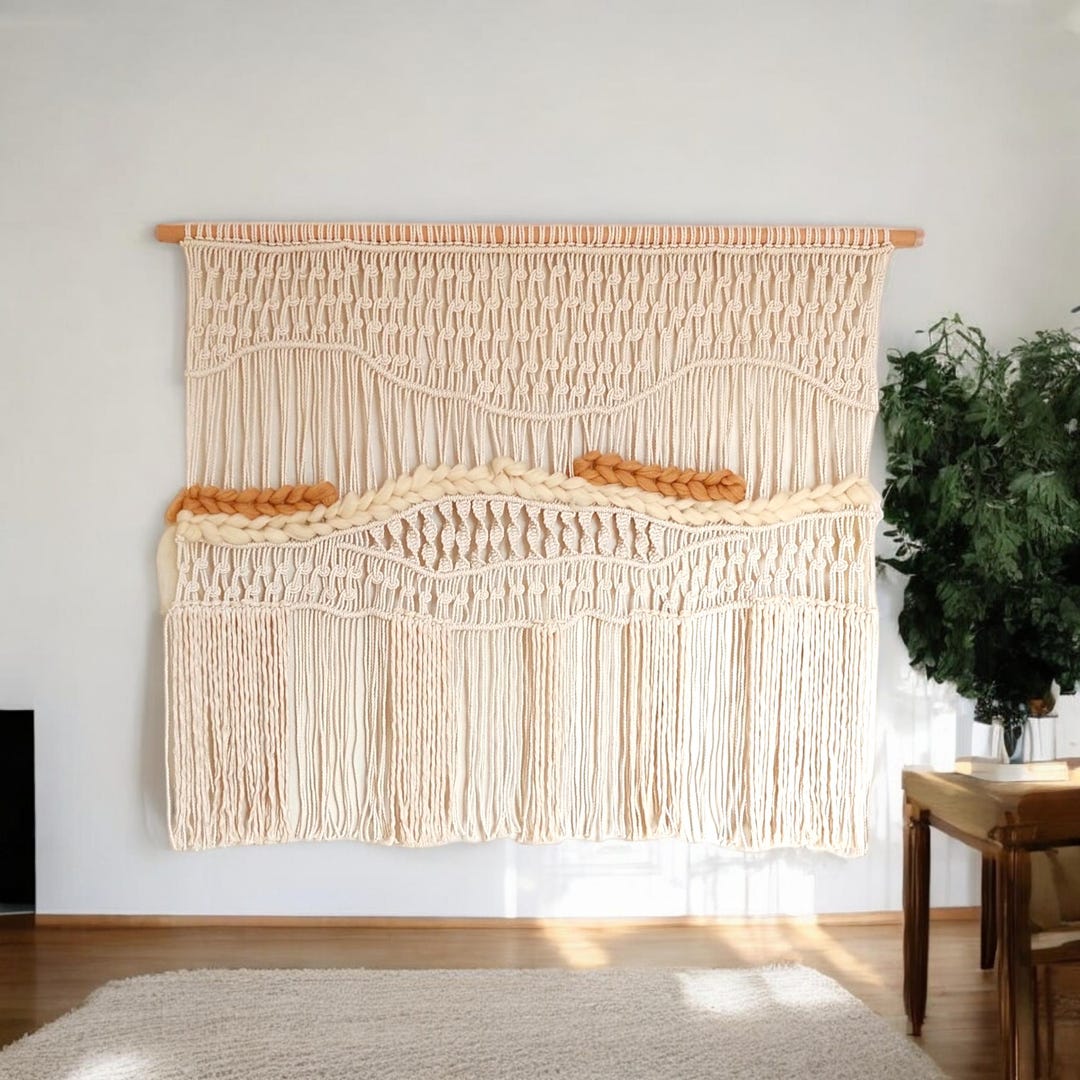 Macrame Wall Hanging,large Macrame Wall Hangings, Diy Knitting Kit ...