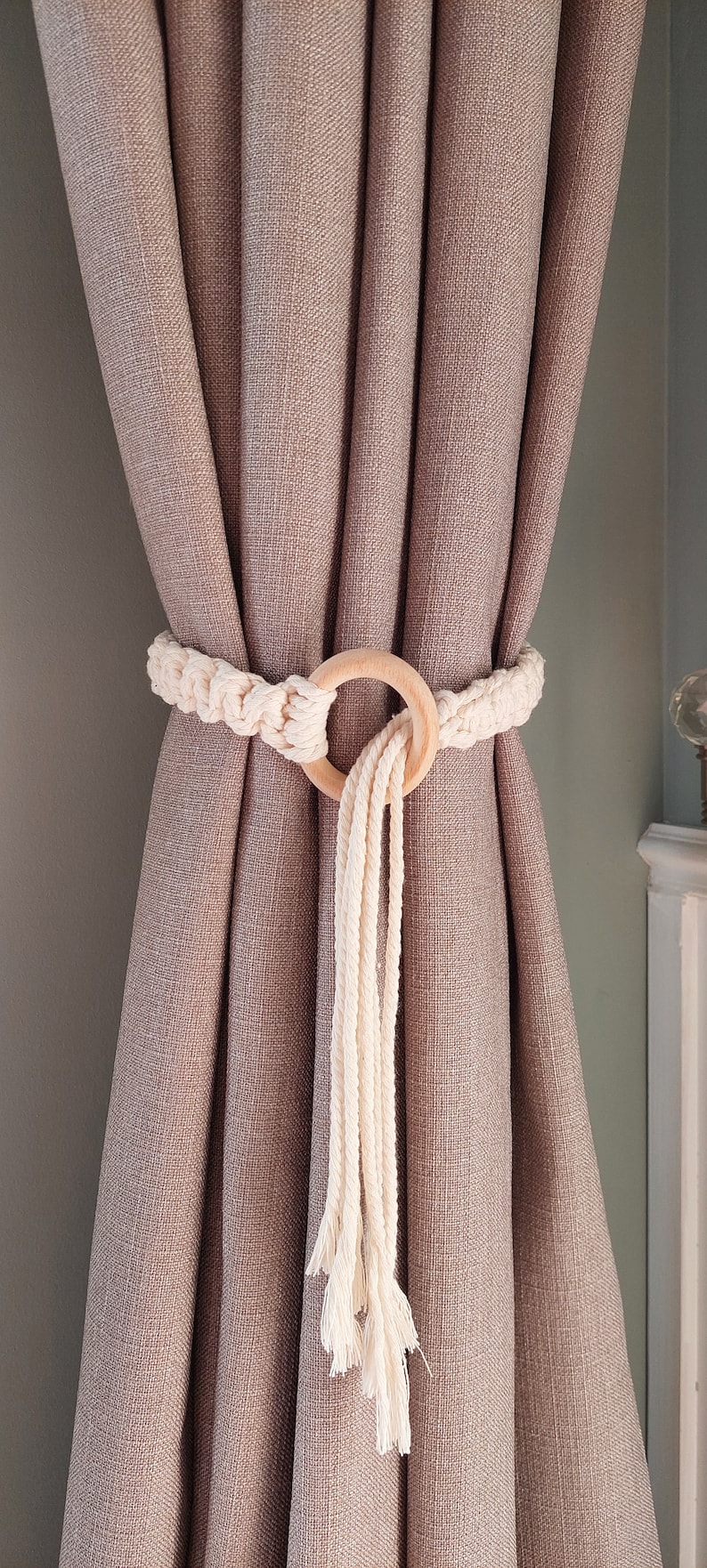 Macrame Curtain Tieback ,curtain Holder, Curtain Holdbacks, Gift for ...