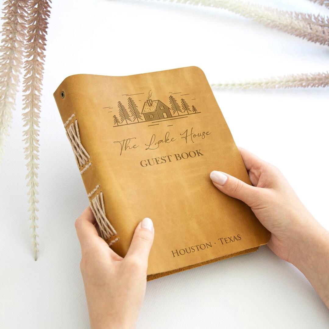 Airbnb Welcome Book Custom Guest Book Rental Sign Book Leather Memories ...