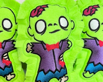 Cute Zombie Personalized Stuffed Animal, Embroidered Name Girl and Boy ...