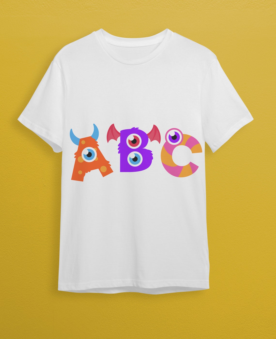 Digital Monster Alphabet Clipart, Birthday, Kids Room, Monster Alphabet ...