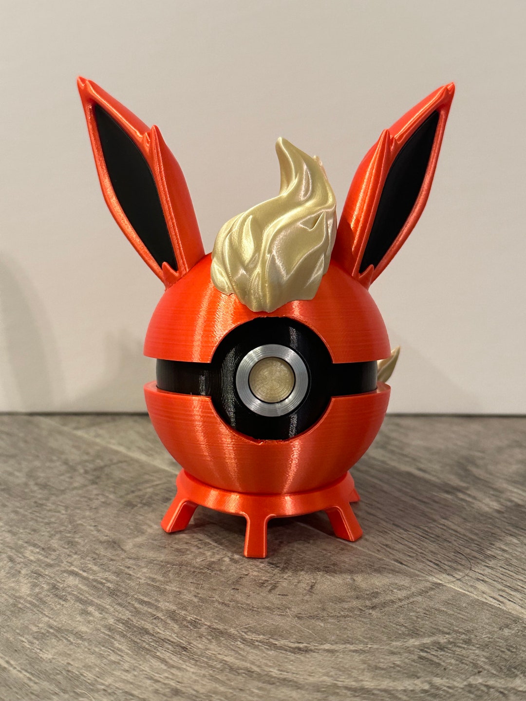 Flareon Pokeball Inspired Handmade 3dprinted Fanart - Etsy