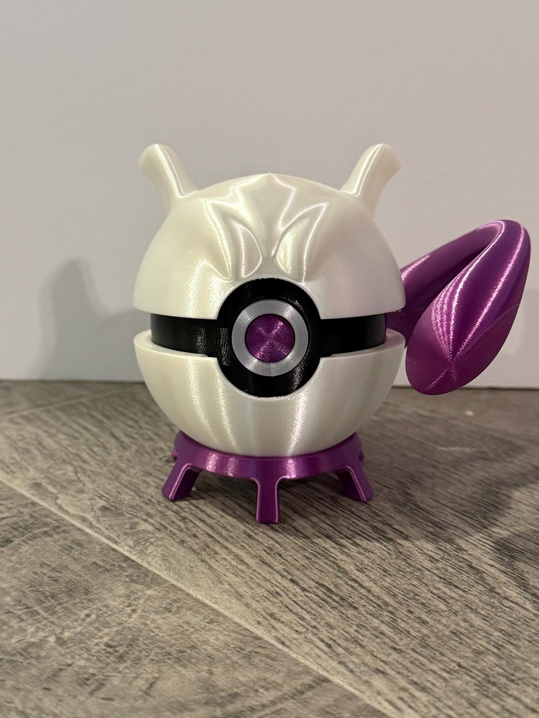 Mewtwo Pokeball Inspired Handmade 3dprinted Fanart - Etsy