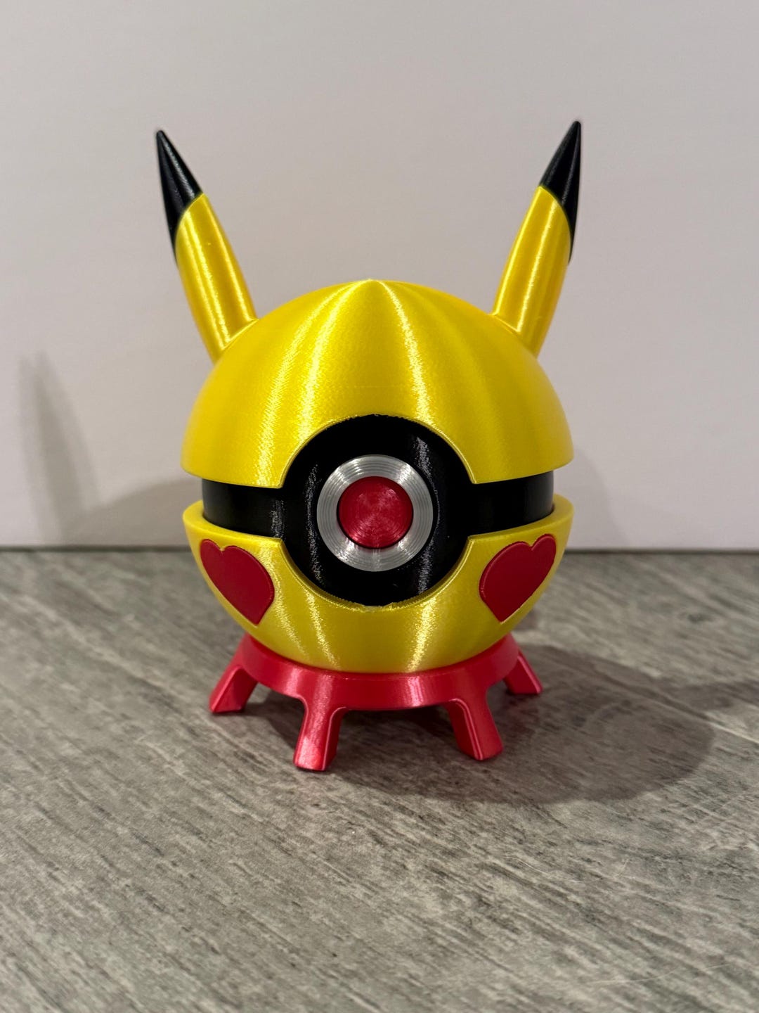 Valentines Day Pikachu Pokeball Inspired Handmade 3dprinted Fanart - Etsy