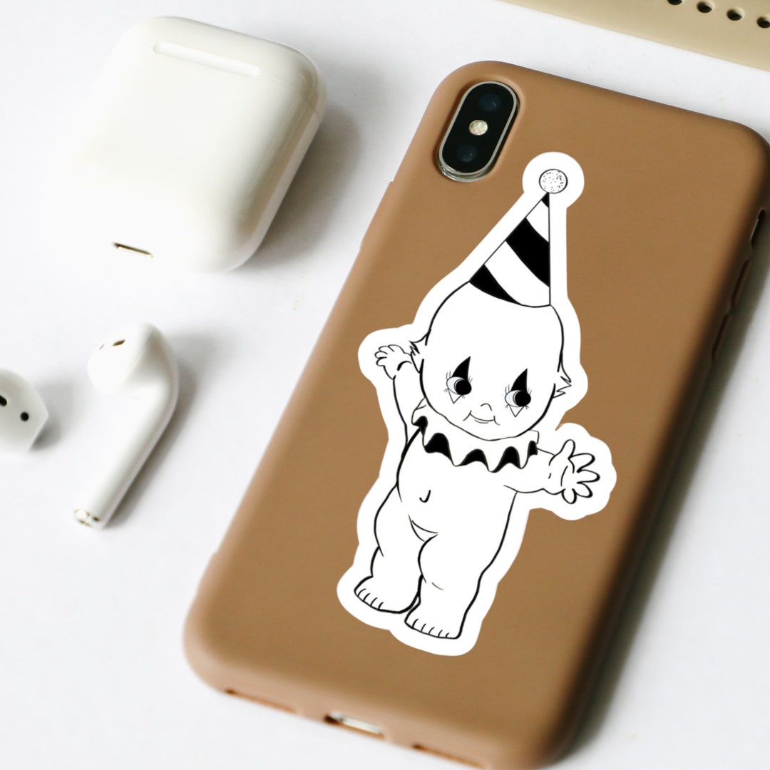 Clown Kewpie Doll Sticker, Kawaii Sticker, Laptop Sticker, Water Bottle ...