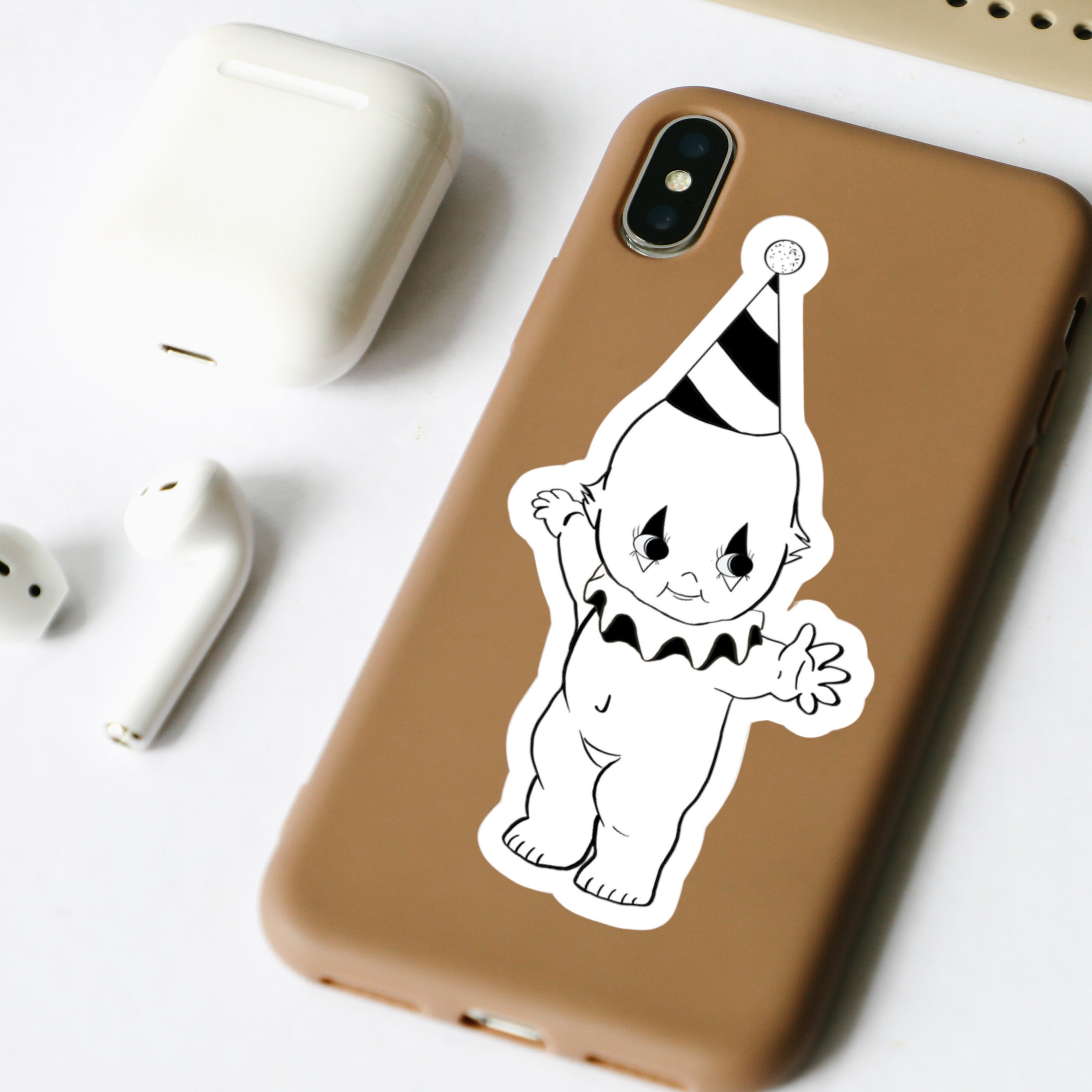 Clown Kewpie Doll Sticker Kawaii Sticker Laptop Sticker - Etsy