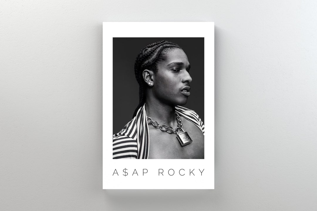 ASAP Rocky Poster, ASAP Rocky Wall Art, Rapper Poster, ASAP Rocky Print ...