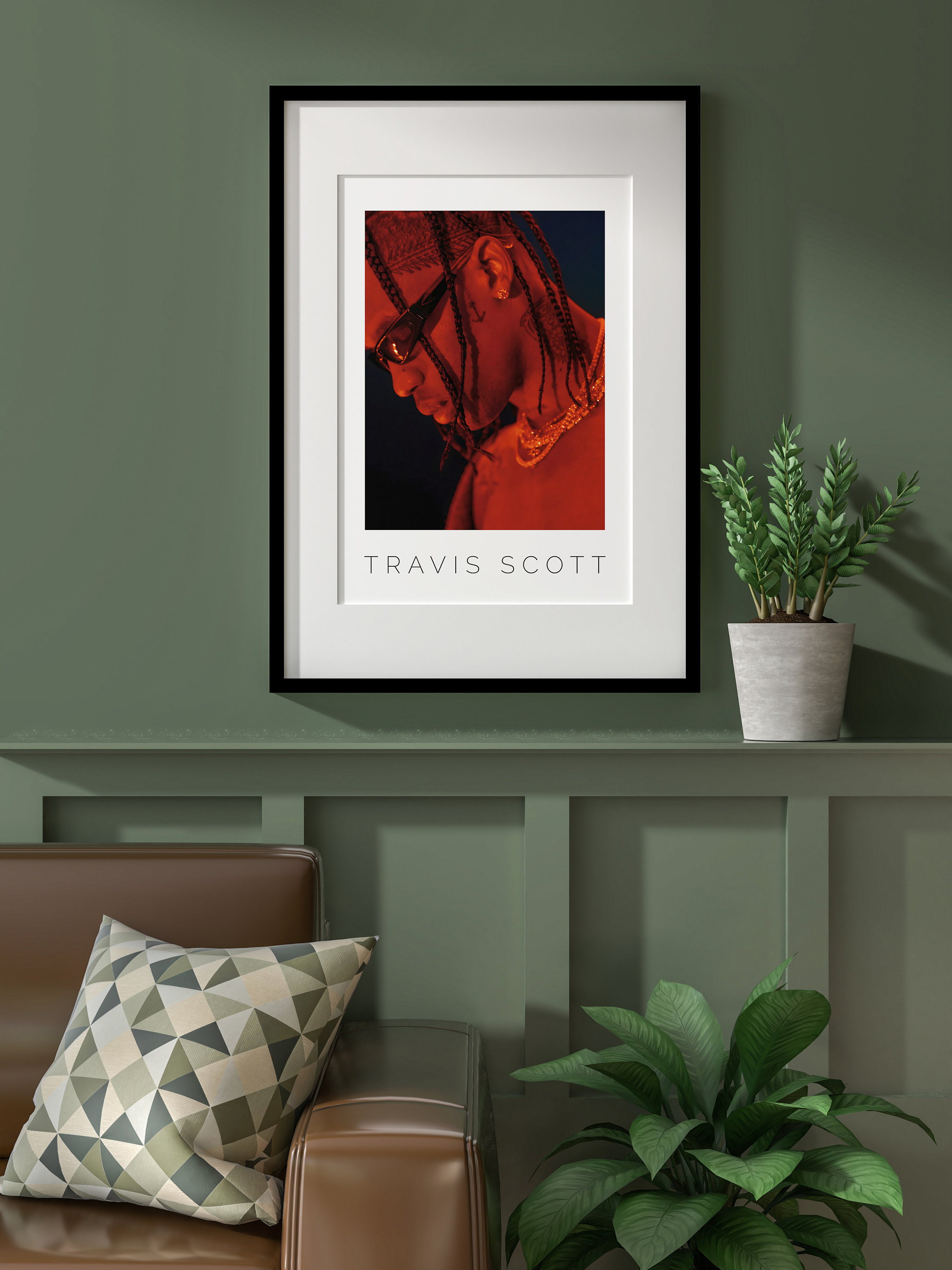 Travis Scott Poster, Travis Scott Wall Art, Travis Scott Print, Rapper ...