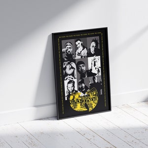 Wu-tang Clan Poster Wu-tang Clan Wall Art Hip Hop Poster - Etsy