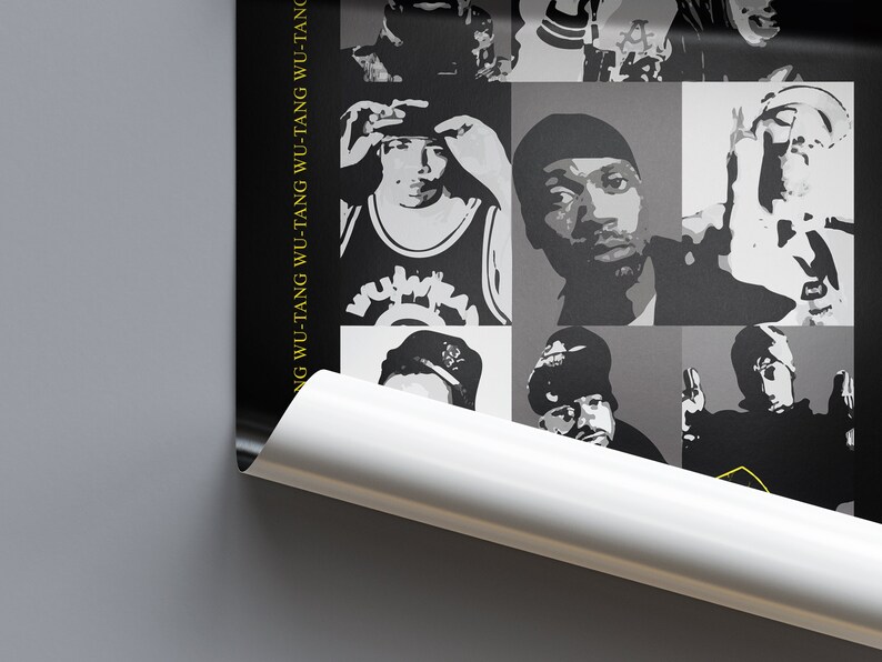 Wu-tang Clan Poster Wu-tang Clan Wall Art Hip Hop Poster - Etsy