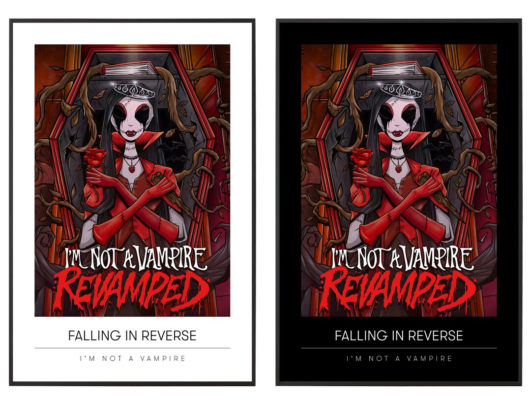 Falling in Reverse Poster I'm Not a Vampire Falling in - Etsy