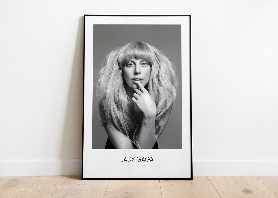 Lady Gaga Poster, Lady Gaga Wall Art, Lady Gaga Print, Pop Music Poster ...