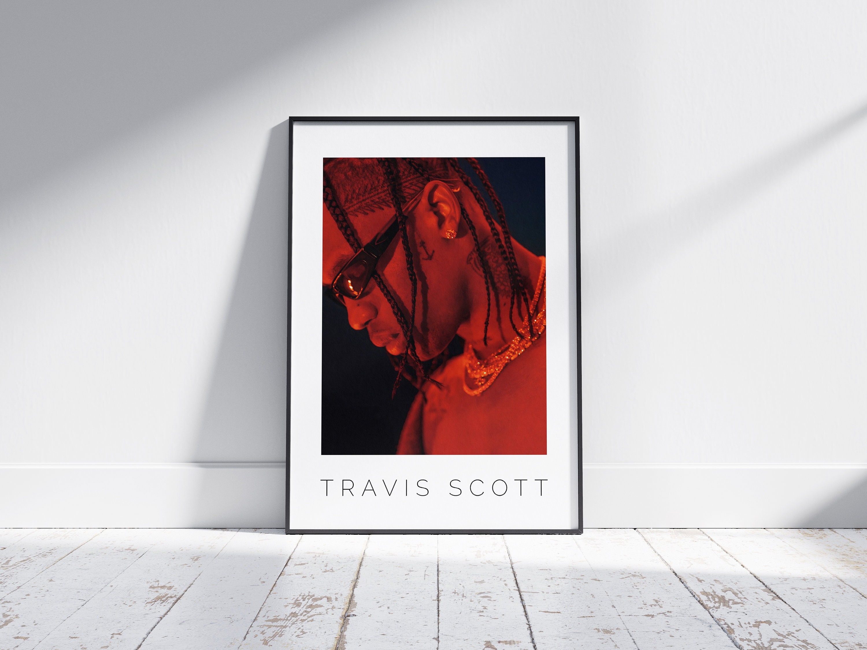 Travis Scott Poster, Travis Scott Wall Art, Travis Scott Print, Rapper ...