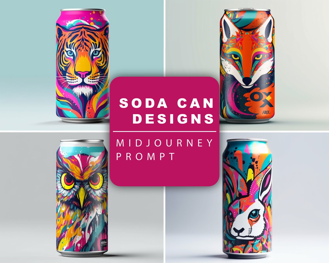 Midjourney Prompt for Soda Can Designs - Etsy