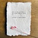 Hand-typed Quote on Handmade Paper | Inspirational Gift for Easter or ...