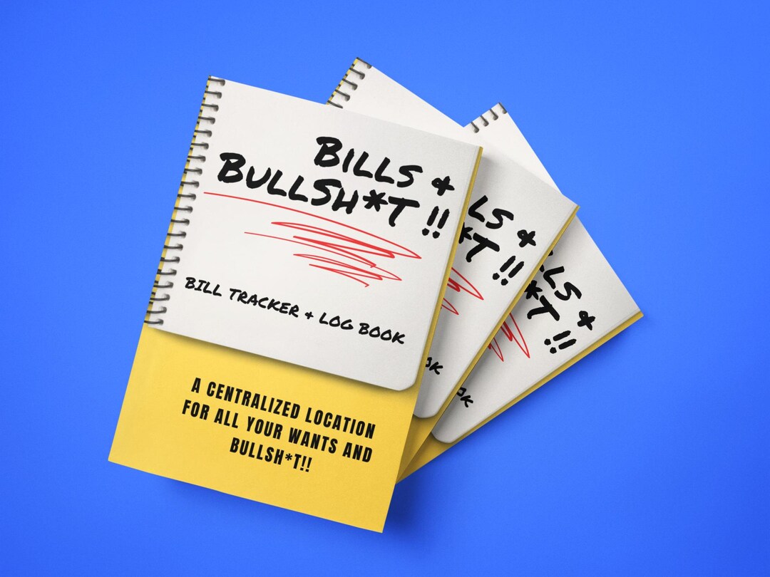 Bill Tracker, Bill Log Book, Expense Book, Monthly Bill Planner, Funny ...