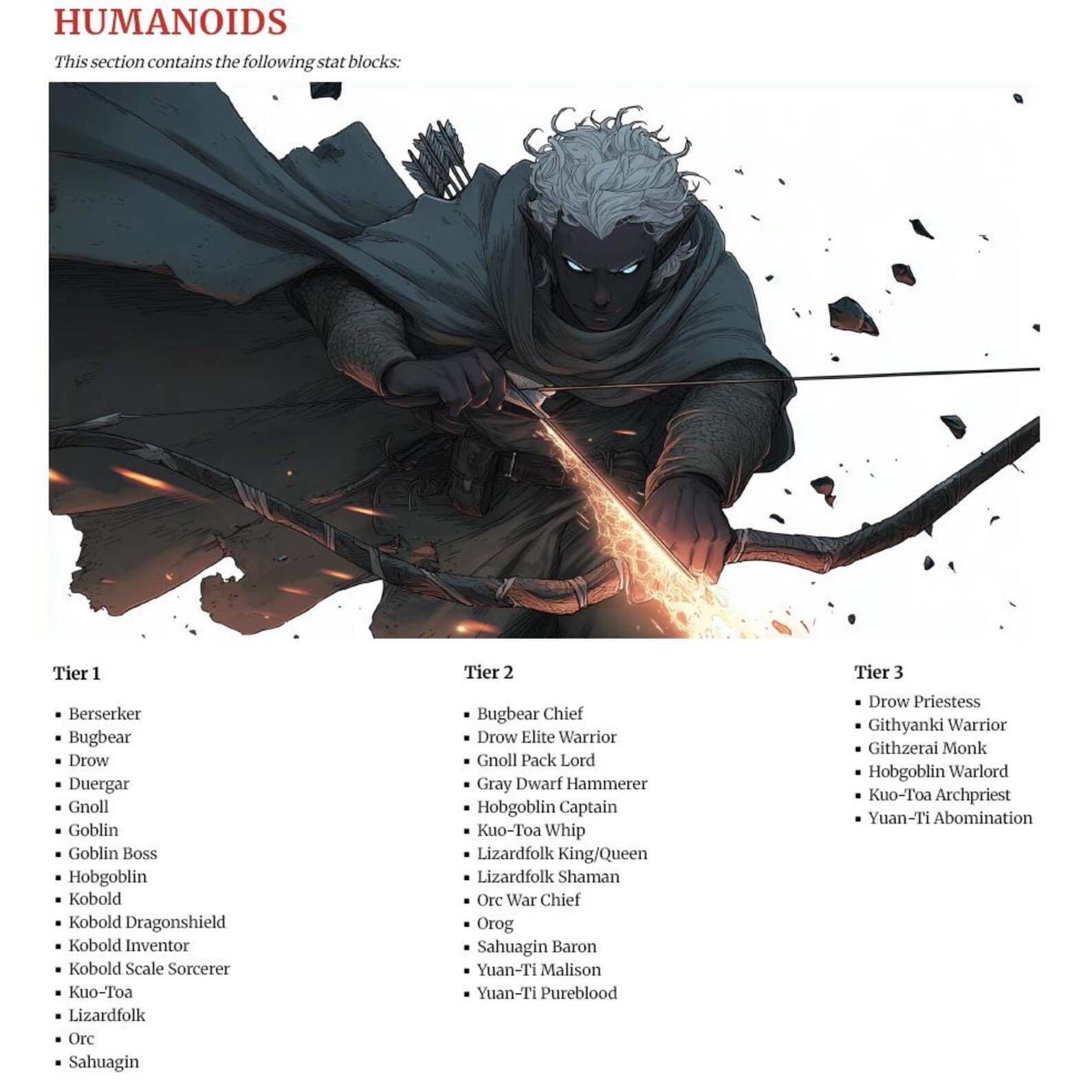 Daggerheart Humanoid Adversaries: Dnd 5e Monster Manual Conversion (PDF ...