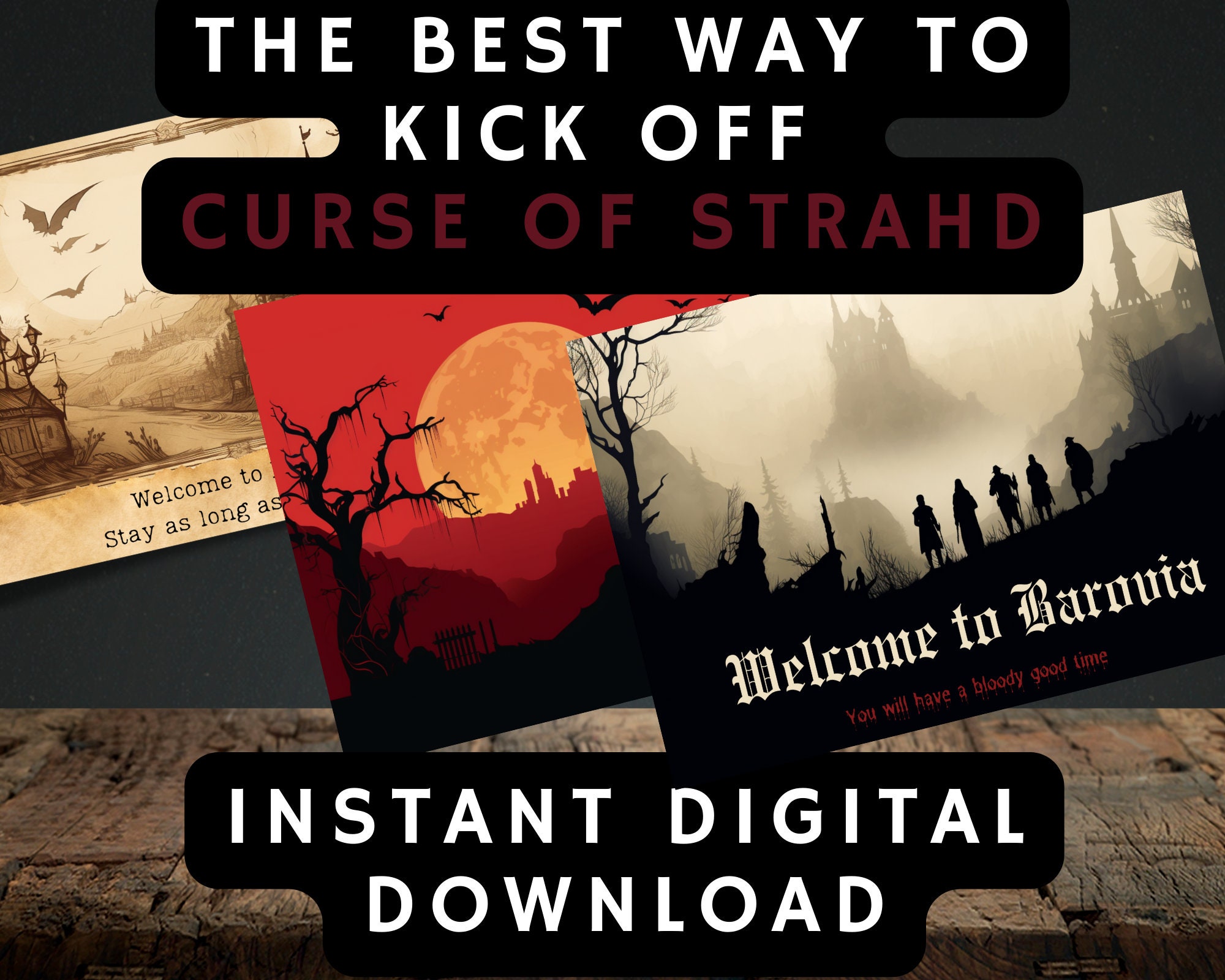 5 Barovia Postcard Invitations curse of Strahd - Etsy