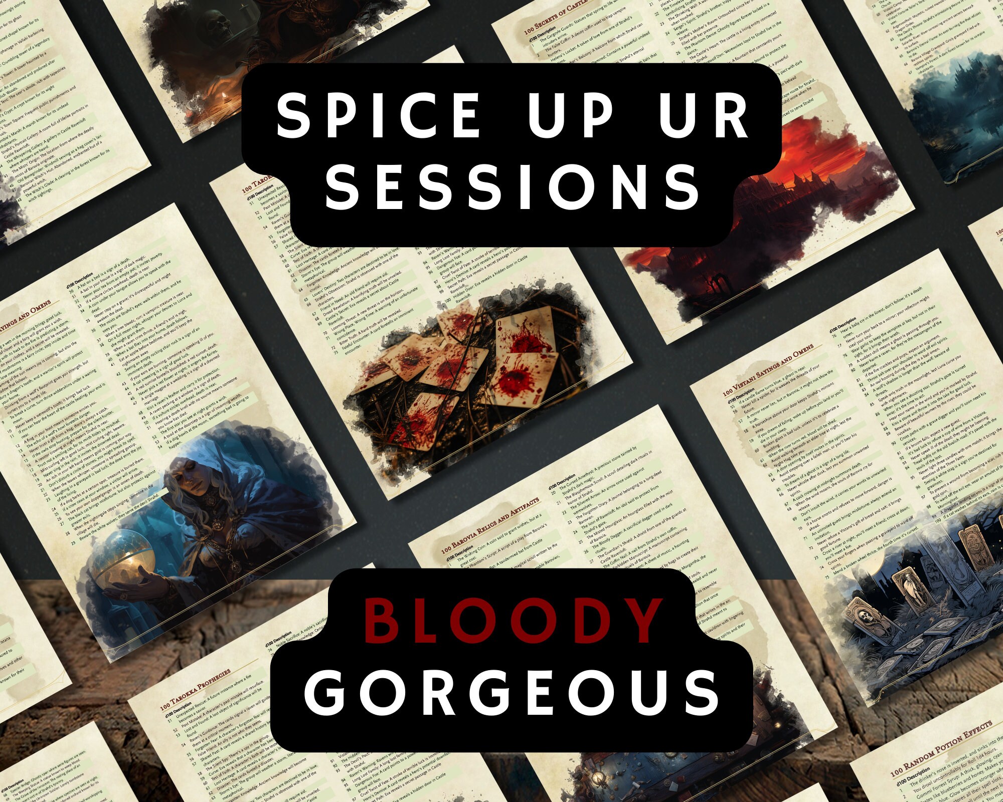 10 D100 Roll Charts for Barovia Setting | Curse of Strahd | Barovia ...