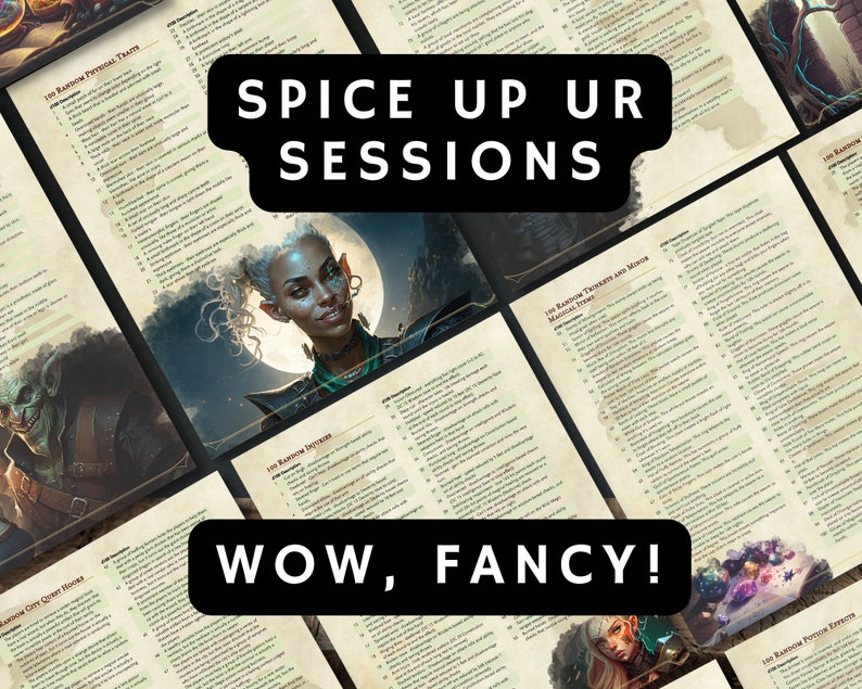 14 D100 Roll Charts D100 Table D100 List D100 Dnd Dnd - Etsy Australia