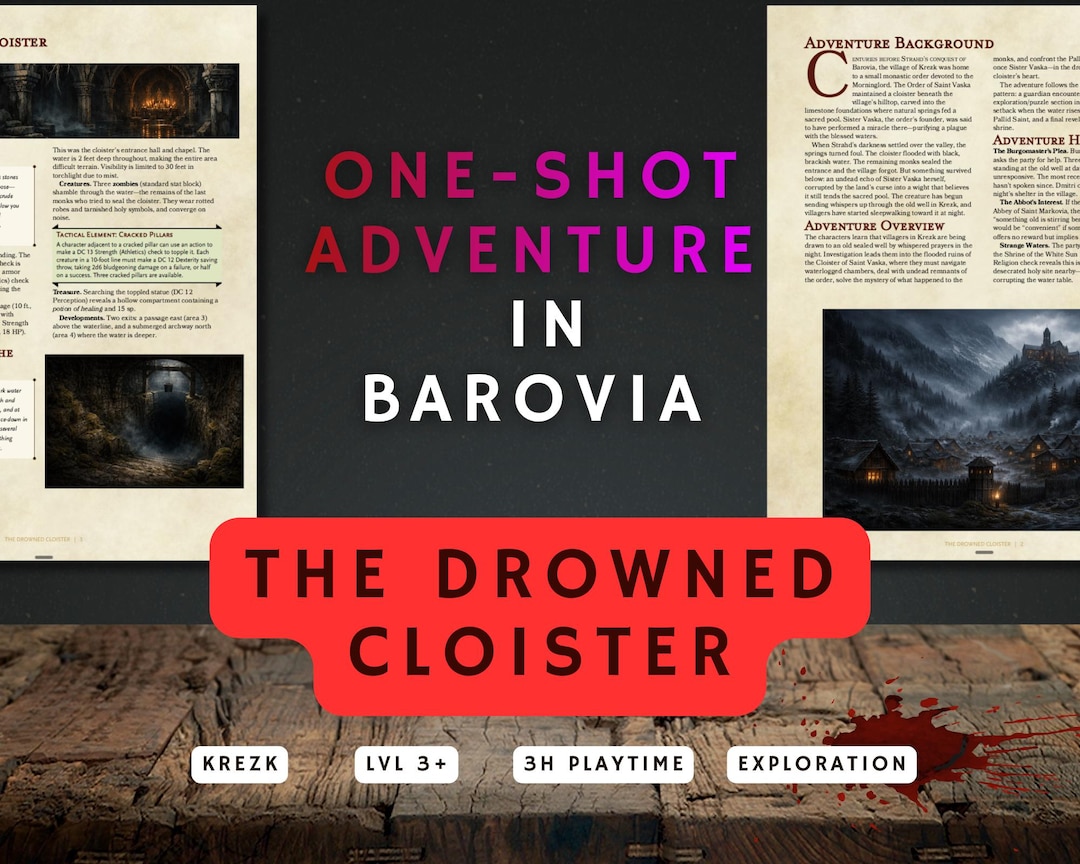 Barovia One-shot Adventure: the Drowned Cloiser (curse of Strahd ...