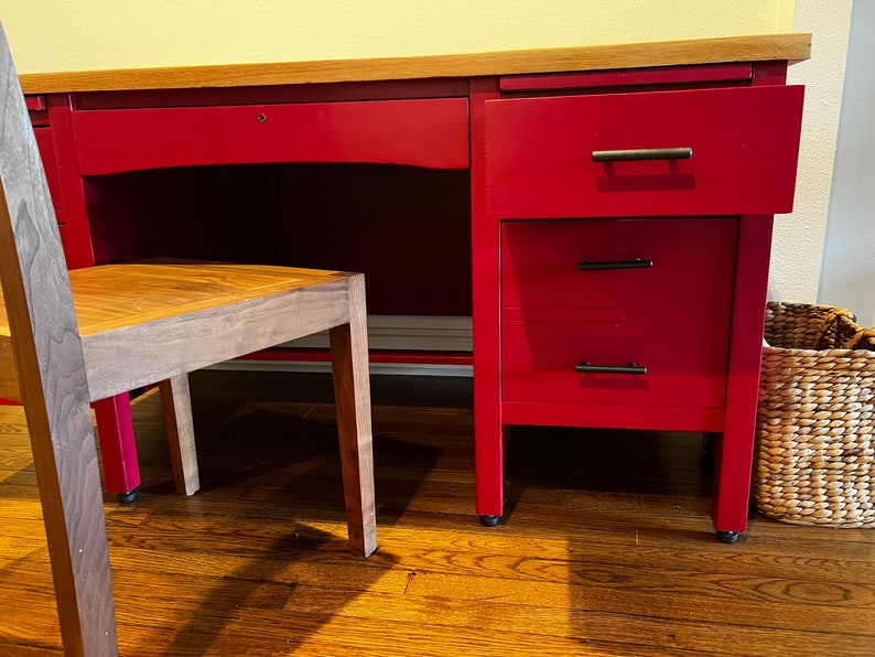 Refinished Solid Wood Vintage Teacher's Desk - Etsy