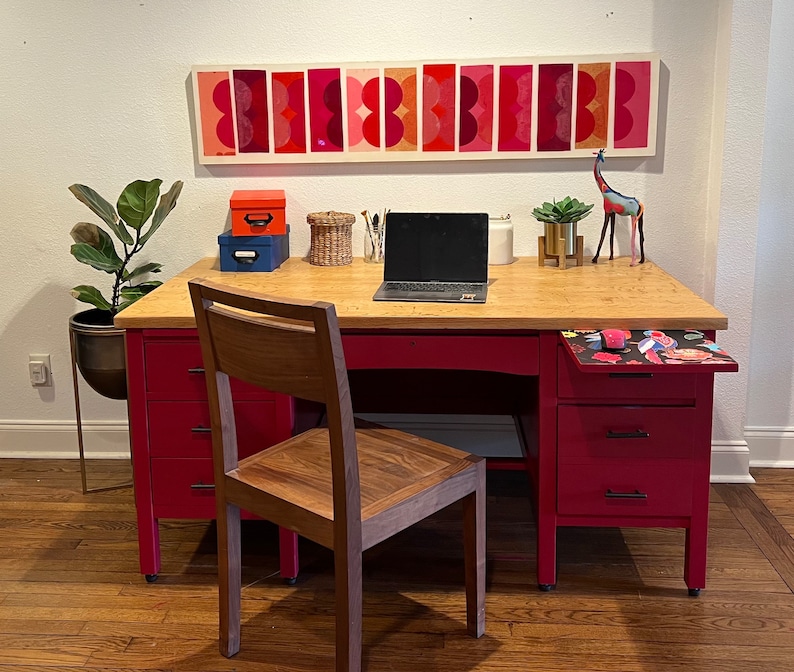 Refinished Solid Wood Vintage Teacher's Desk - Etsy