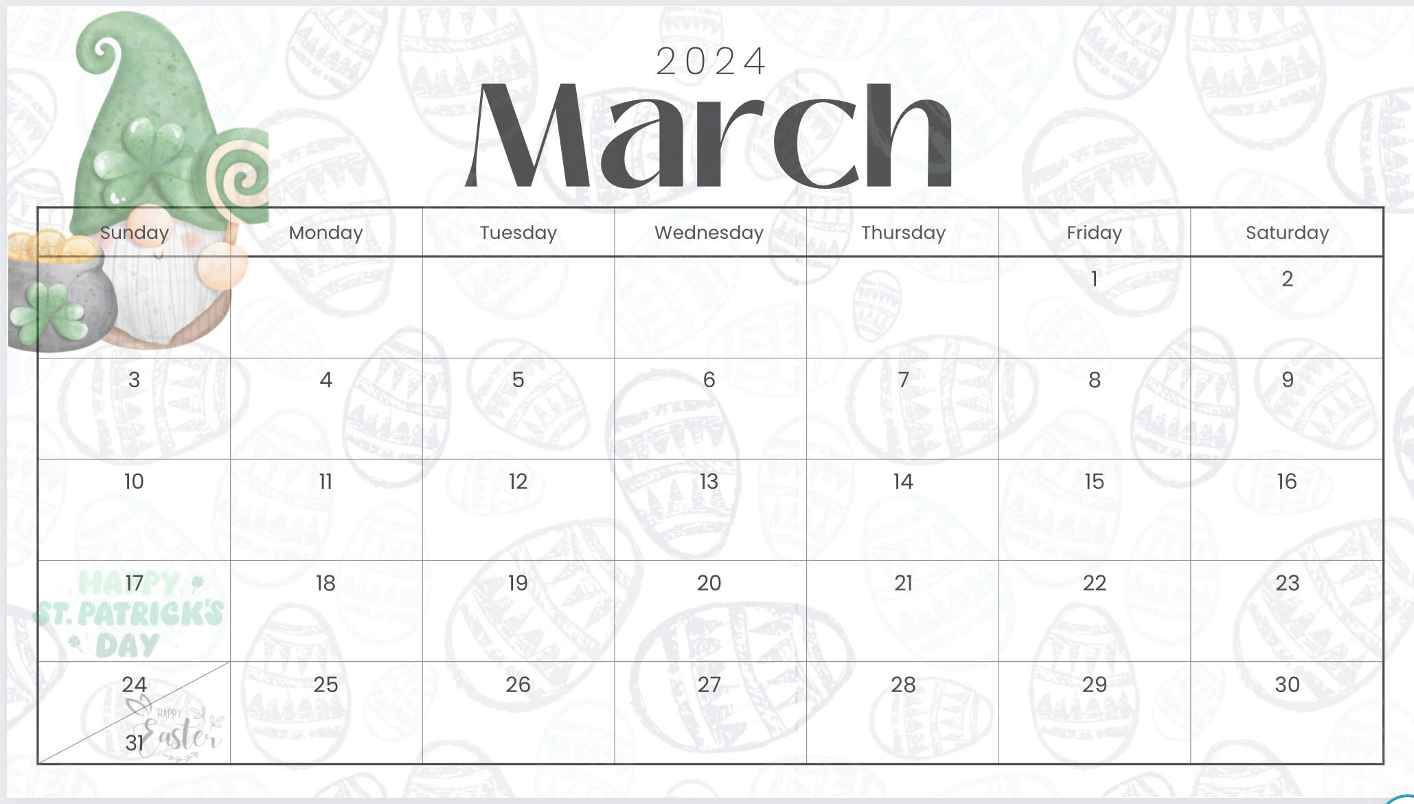 Calendar 2024 Downloadable Copy - Etsy