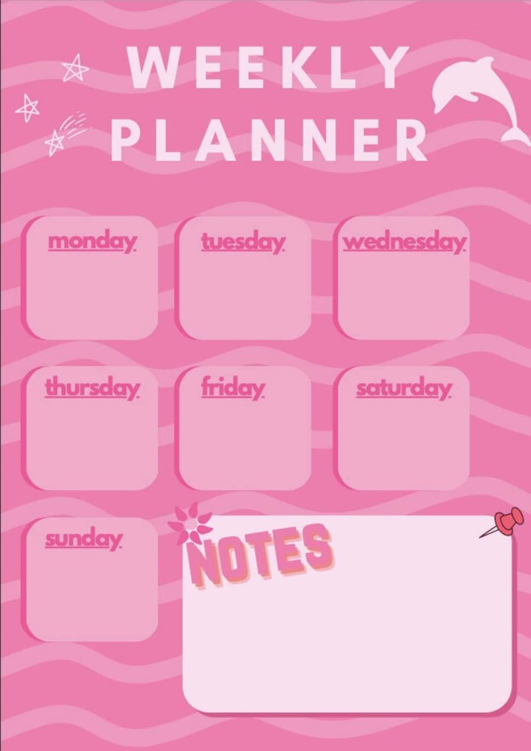 Hot Pink Aesthetic Calendar - Etsy