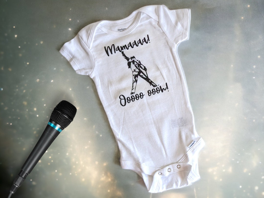 Queen Mamaa Oooo-oooh Baby Bodysuit Funny Glitter Rock Star Outfit for ...