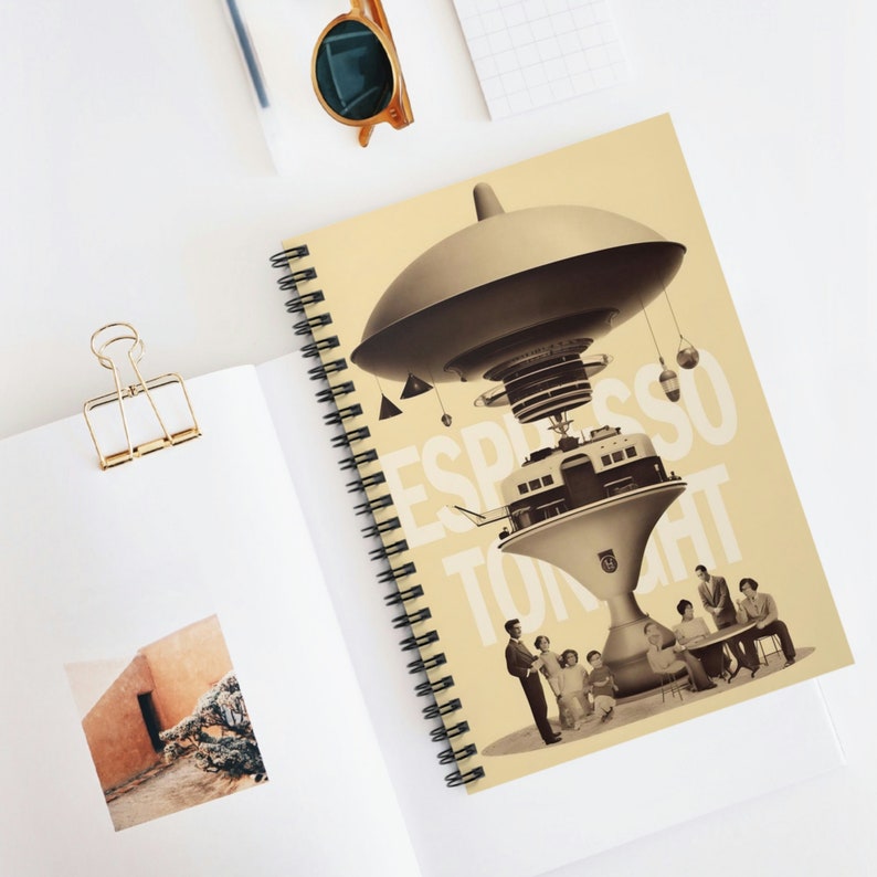 Retro Future Espresso Machine Spiral Notebook Ruled Line - Etsy