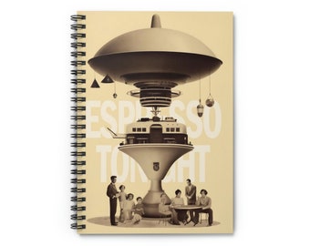 Futuristic Nostalgia Retro Notebook Cars on Mars Spiral - Etsy