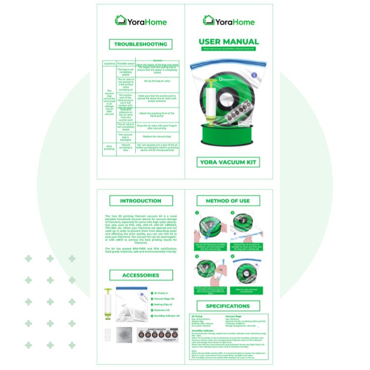 Filament Storage Kit, Filament Storage Bag Vacuum Kit, Filament Kit ...