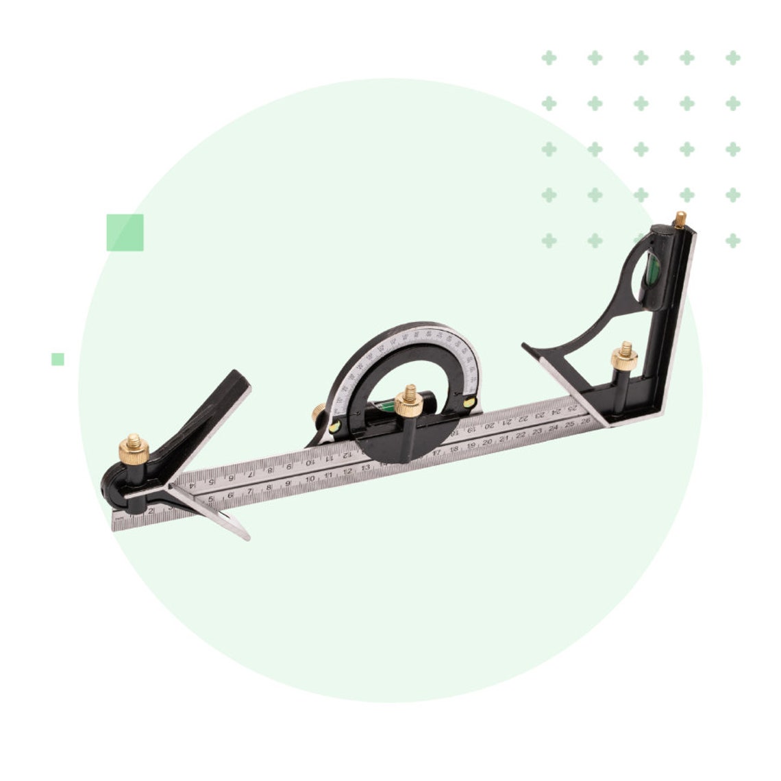 Universal Bevel Ruler, Universal Bevel 180 Degree Angle Combination ...