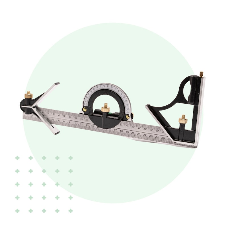 Universal Bevel Ruler, Universal Bevel 180 Degree Angle Combination ...