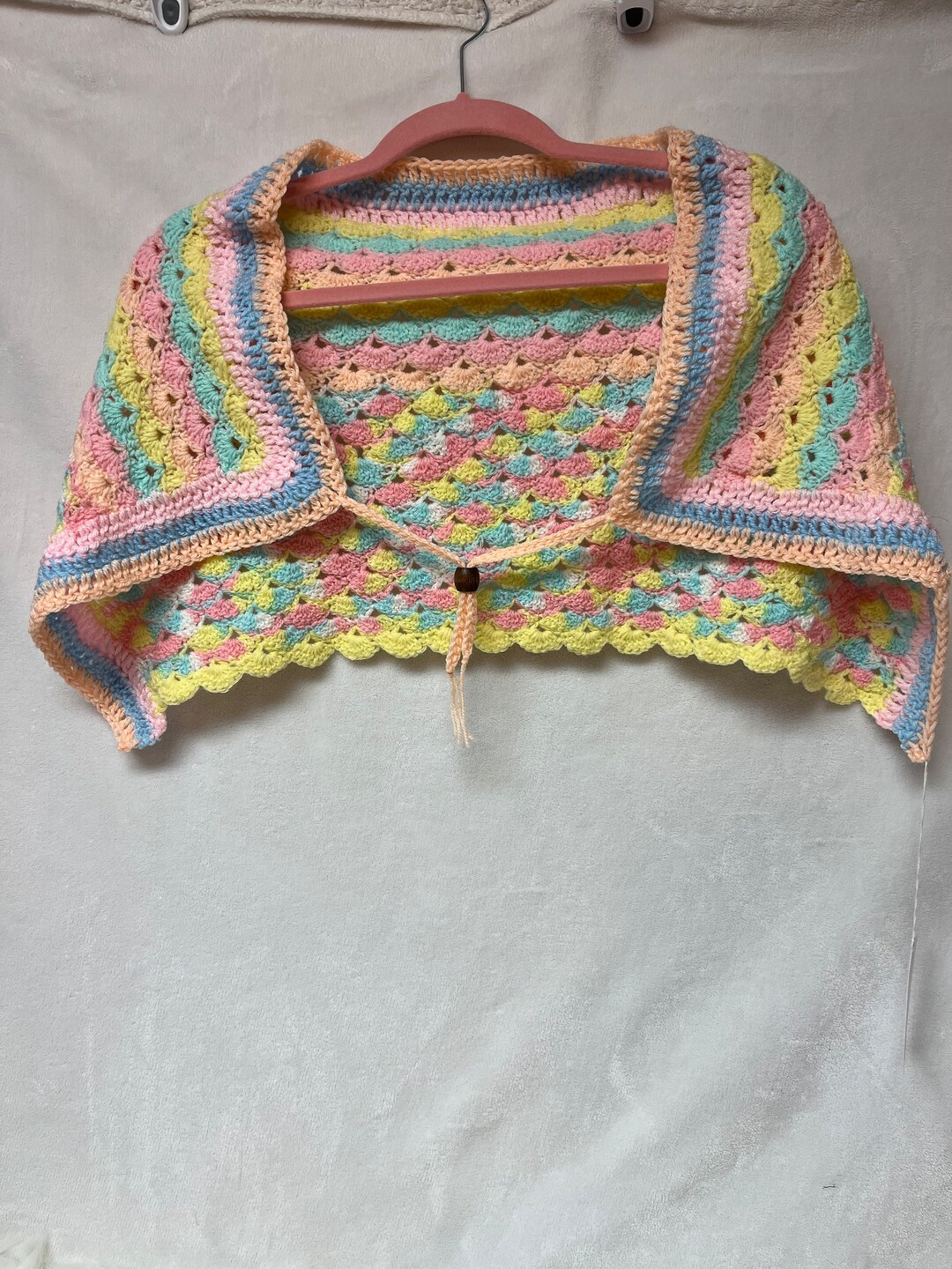 Girls Crochet Pastel Shawl - Etsy