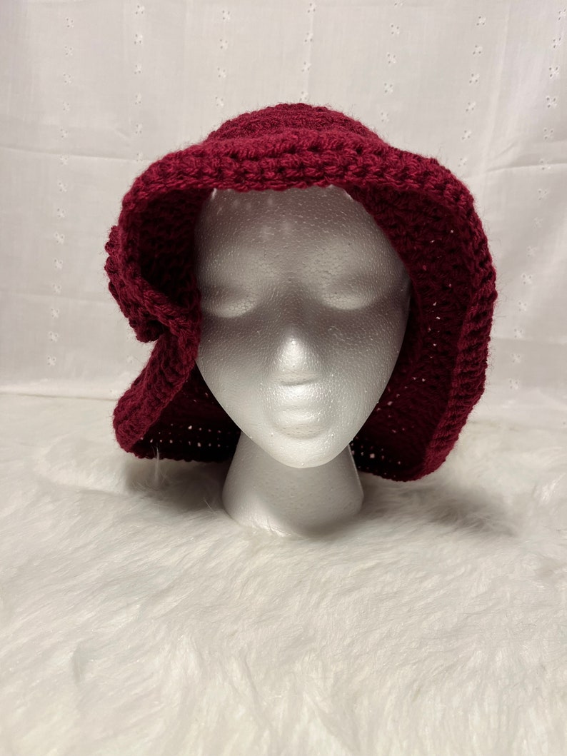 Burgundy Hat and Shawl Set - Etsy