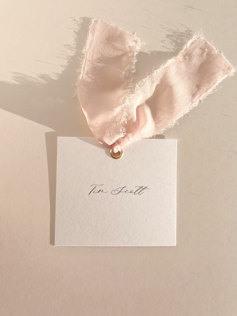 Personalised Wedding Place Cards With Guests Names Printed / Baby Pink ...