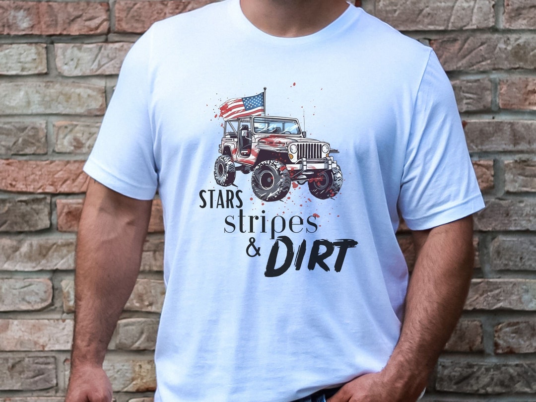 American Offroad Shirt, Stars Strips and Dirt Shirt, US Flag Patriotic ...