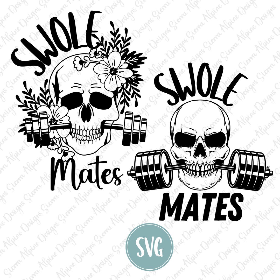Swole Mates Gym SVG Only, Training Design, Couples Workout SVG ...
