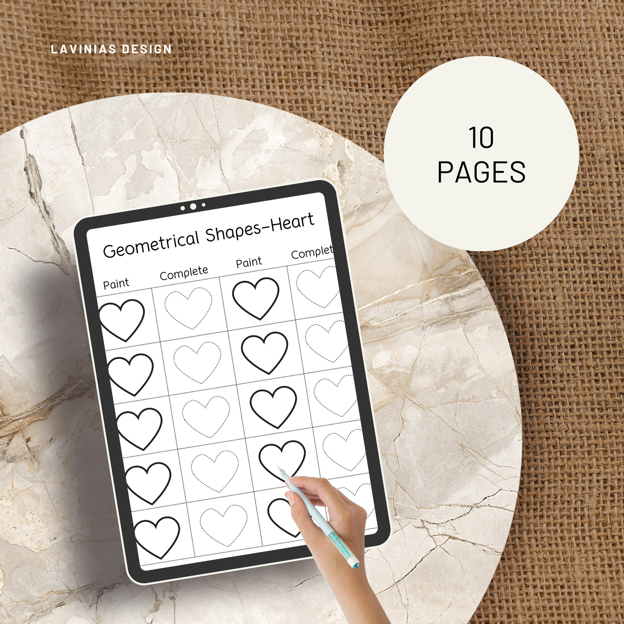 Kids Geometric Shapes Coloring Pages Printable Geometric - Etsy