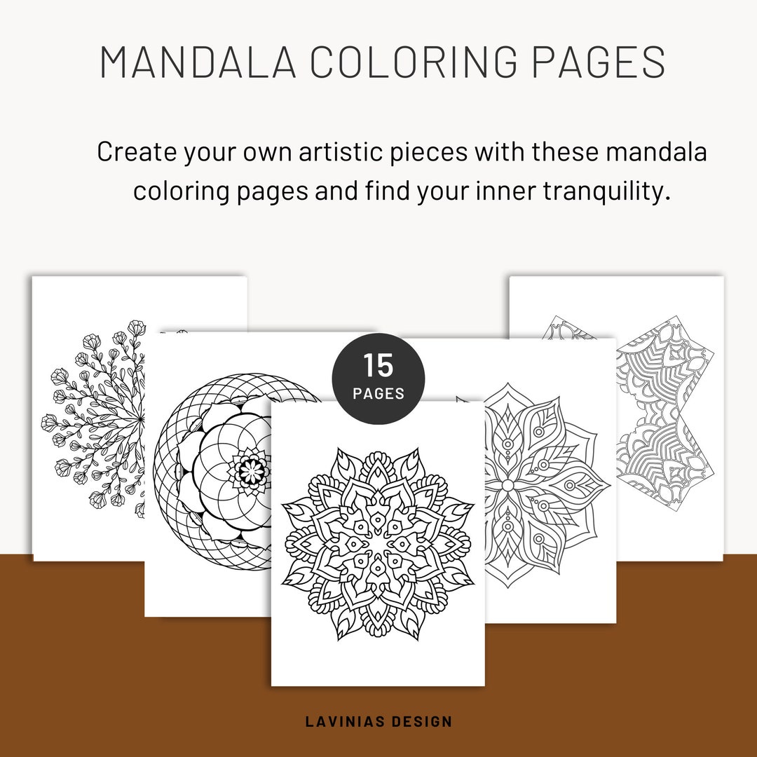Mandala Coloring Pages Zen Mandalas for Coloring Digital - Etsy